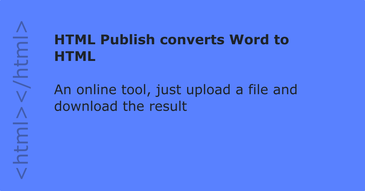 Word to HTML converter 🧰